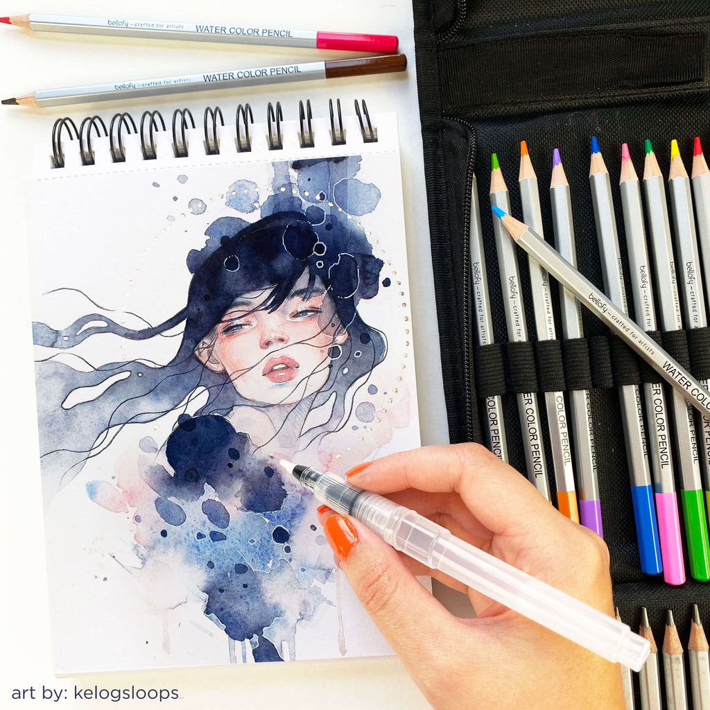 72 Piece Drawing Sketch Kit with 100 Sheet Sketchbook - Art Supplies f ...