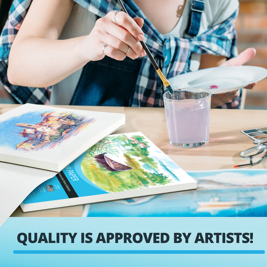2X Watercolor Paper Pads - 9x12 in - Watercolor Sketchbook Journal wit ...